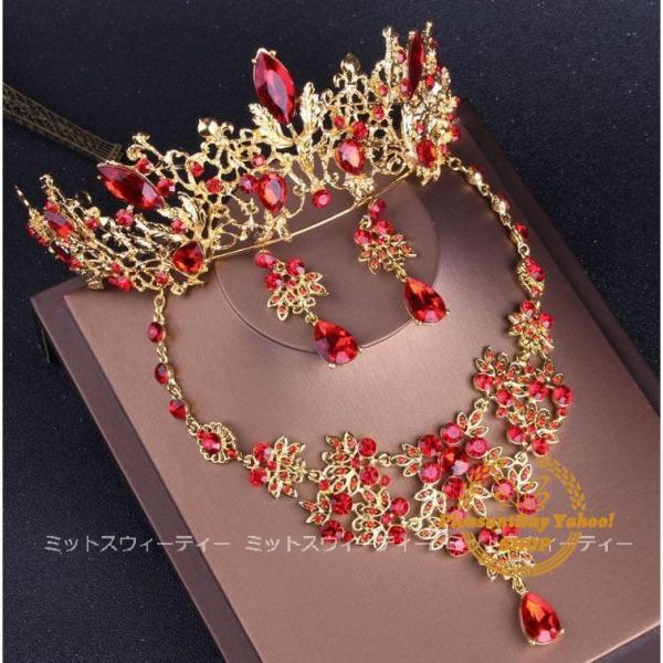 キーワード：花嫁 結婚式 二次会 ネックレス イヤリング ピアス セット ヘッドドレス アクセサリー ウェディング小物 プリンセス 姫系 ゴージャス 上品 ジュエリー 安い ウェディング ウエディング ブライダル 発表会 演奏会 コンサート...