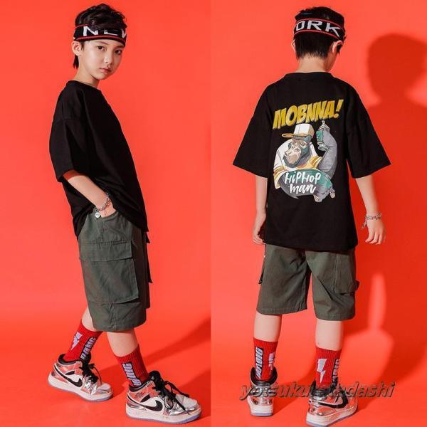 ダンス服装 体操服 JAZZ DANCE tシャツ スウェット キッズチアリーダー hiphop ヒップホップ 女の子 ステージ衣装 ダンスウェア 子供 応援団 運動会 甲子園 チアガール衣装 舞台演出服　おしゃれ　ストリート系　B系　K-...