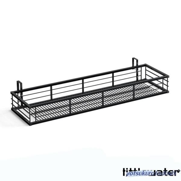 植物コンテナバルコニーハンギングフラワーラックスタンド、レールプランターバスケット屋外用ポット、デッキ手すりプランターボックス屋外ハンガースタンド 黒
