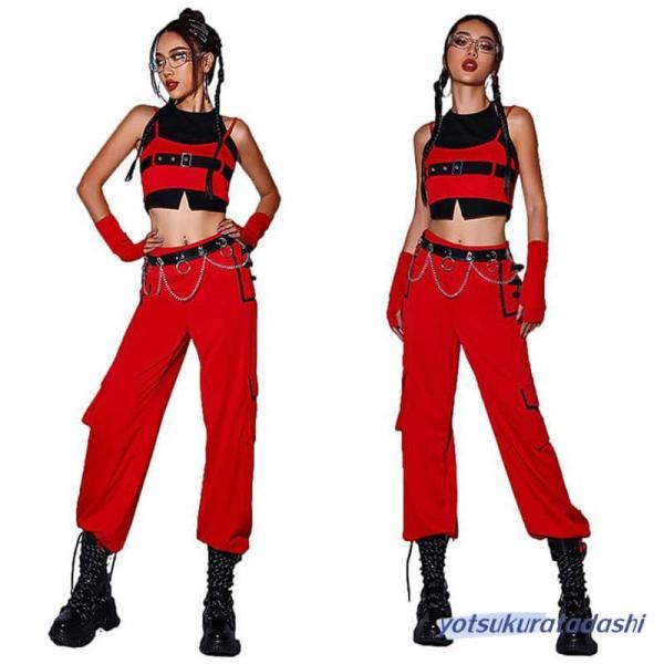 レディース 大人 韓国ダンス衣装 衣装  3点セット トップス キュロット ネクタイ  半袖 DS演出服   ステージ衣装 jazz k-pop 団体服 舞台衣装 練習着商品内容 ダンス衣装　セットアップ：トップス+パンツ+袖カバー（ベルト...