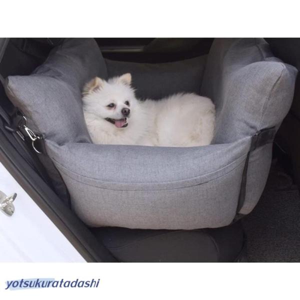 ペット用ドライブボックス ドライブベッド 76*52cm 犬 中型犬 車用 カーベッド 座席シート キャリーバッグ 小型犬 2匹用 車載用☆【ワンちゃんが快適に乗れるデザイン】このドライブボックスは丈夫でしっかりした天然の材質で、耐み、毒性...