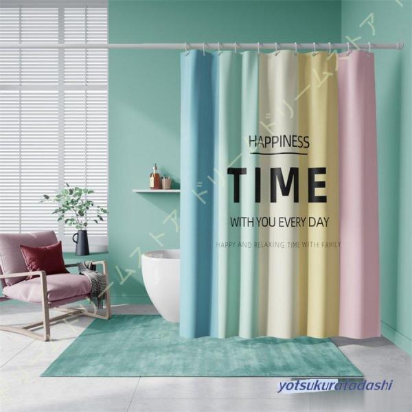 特徴：◆防水防カビ加工なので衛生的！シャワーの水滴を飛び散らないように防止します。◆通気性確保しながら目隠し効果が確保します。光を通すことができて明るさを失わず、プライバシー保護ができて、圧迫感もありません。◆水滴の飛散を防ぐだけでなく、保...