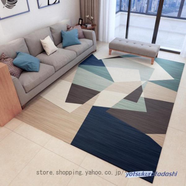 プリント柄ラグ カーペット !シンプルなデザインは、お部屋の雰囲気をがらりと変えます! 洋室はモダン、和室に敷いてもモダンな印象に早変わり♪　　 お部屋に明るくなる、陽気で、親切な感じをあげます!上で本を読んでゲームをして、楽しい時間を過ご...