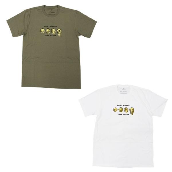 飾らないデザインで人気を集めるブリクストン (BRIXTON) のキャップやジャケットなどのアパレルが発売中。(半袖 Tシャツ クルーネック カットソー トップス メンズ レディース ユニセックス スマイリーフェイス スマイル ホワイト 白...