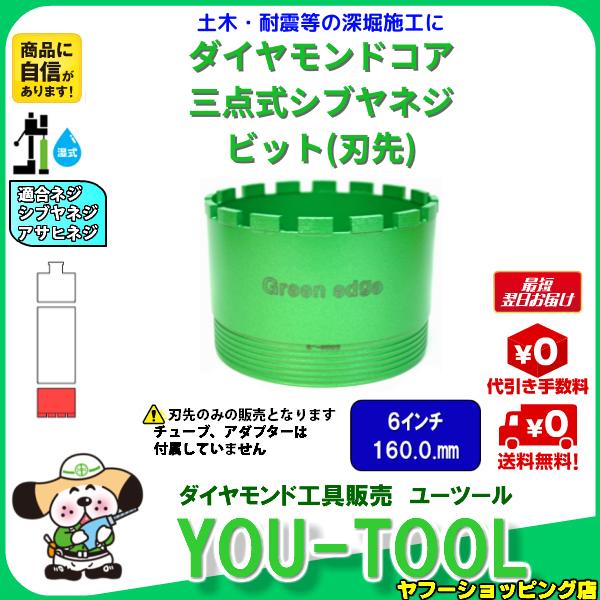 【発売日：2016年01月01日】【送料無料】三点式（刃先のみ） 穴あけサイズΦ160.0(mm)　刃厚5.0mmシブヤネジのチューブをお持ちでしたら刃先の交換が可能です。※チューブ、アダプターは付属しません。※こちらのサイズは旭ネジとの共...