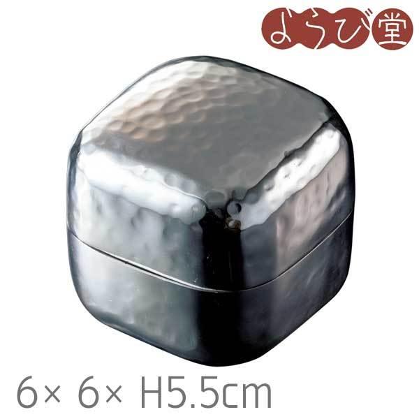 ●サイズ：約6×6×高さ5.5cm●材質：ステンレス●製造：インド製［キーワード］銀、シルバー、角皿、プレート、用美、ヤマコー