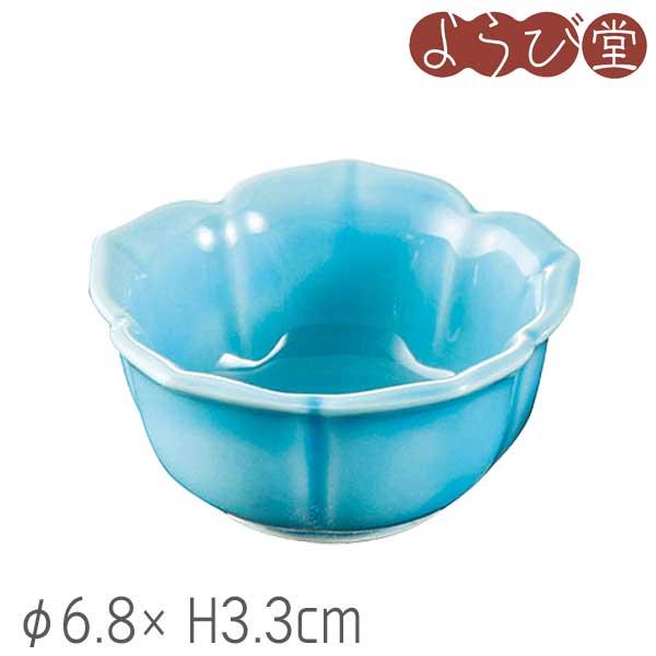 ●サイズ：約径6.8×高さ3.3cm●材質：陶器 ●製造：日本製[キーワード]業務用、青、ブルー、陶器、豆鉢、小鉢、珍味入れ、涼美、冬の華、用美、ヤマコー、26537、19-246-10