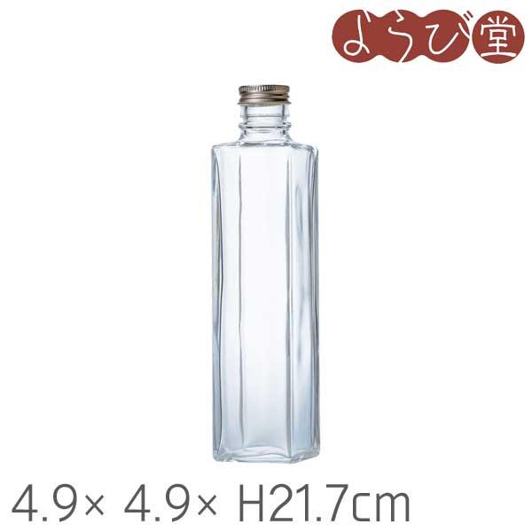 業務用ガラス容器。※キャップは消耗品です。清潔、密封を保つために随時交換してください。●サイズ：約4×4×高さ21.7cm●容量：満約214ml●材質：ガラス●製造：日本製［キーワード］ウォーターサーバー、ソース、調味料、入れ、用美、ヤマコー