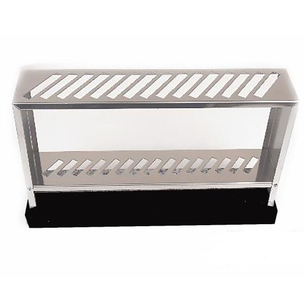 【送料無料】置くだけ　とてもかんたん自立式ミニ塔婆立て　黒御影　15コマ　右向き自社工場加工だから「良品」サイズ39.7cm×9.8cm×ｈ23cm　重量約5kgステンレス塔婆立てに御影石をセットしました。※長さ45cm×幅6cm×厚み１c...