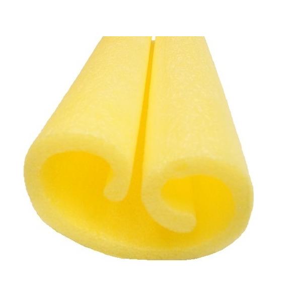 クッション 柱養生カバー・鴨居・敷居・ドア枠・手すりなど多用途の養生カバーです。内径110ｍｍ適用範囲200〜260ｍｍ、長さ1700ｍｍ、色イエロー。日本製。