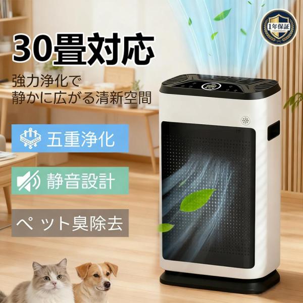 【製品仕様】●サイズ：290mmx 160mm x490mm●対応面積：30畳●定格電圧:110 v●定格出力:50w●デシベル:26db●風量:4.48立方メートル／分●浄化時間: 8畳／12分 ●届出事業者名：株式会社池泉テクノロジー●...