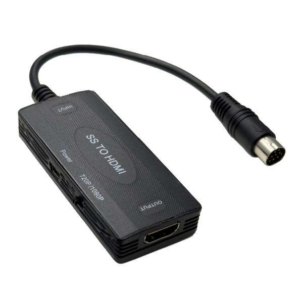 SS to HDMI コンバーターは、セガ サターンを高解像度TVやモニターにHDMI接続を可能にします。 720pと1080pの解像度の切り替えが可能です。テレビまたはモニターが480i、576i、480p、1080pの解像度をサポートし...