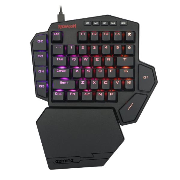 REDRAGON RGB片手用メカニカルキーパッド DITI K585RGBTIカスタマイズ可能なゲーミングキーボードで、ゲームプレイを次のレベルへ。特徴:・カスタマイズできる7ボタンと同時押しに対応7つのボタンでマクロ設定が可能です。また...