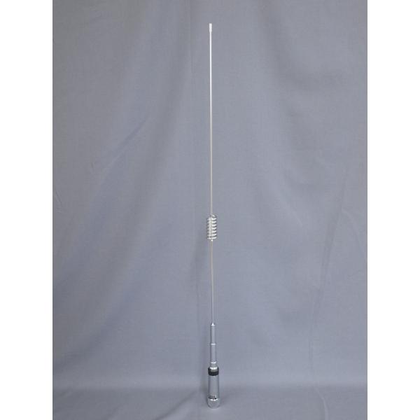 利得：144MHz帯-2.15dBi・430MHz帯-5.3dBi、長さ：79cm、重量：350g、形式：144MHz帯-1/2λ、430MHz帯-5/8λ、接栓：MP、耐入力：150W（FM）
