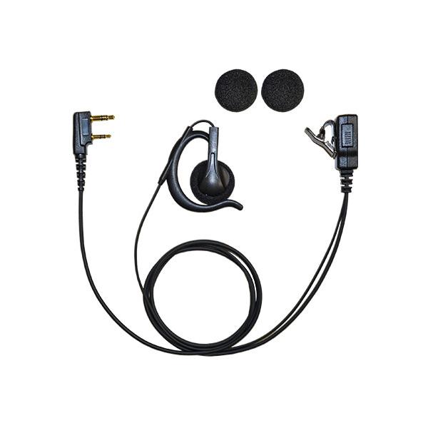 耳かけスピーカータイプのイヤホンマイクロホンケンウッド用聞き取りやすさと安定性の向上、耳への負担軽減衣類の襟元などにクリップで装着して手動による送信が可能対応機種：UBZ-LS20/UBZ-LP20/UBZ-LP27R/UBZ-LM20等＜...