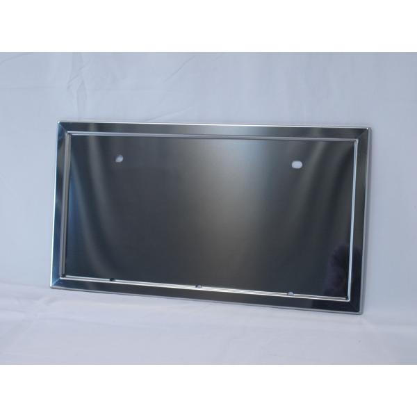 中型車用ナンバー枠横365ｍｍ×縦200ｍｍ×厚さ7.5ｍｍキャブ前側ミリ波レーダーの照射範囲に干渉しない、超薄型設計。字光式不可写真の緑の板はナンバープレートと同サイズです（緑の板は付属しません。）ナンバー枠はプレートから上下それぞれ２ｃ...