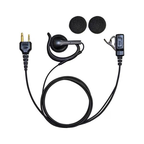 耳かけスピーカータイプのイヤホンマイクロホン聞き取りやすさと安定性の向上、耳への負担軽減衣類の襟元などにクリップで装着して手動による送信が可能対応機種：ALINCO、ICOM　2ピン全般　　　　　YAESU　2ピンの一部＜コード長さ＞ジャッ...