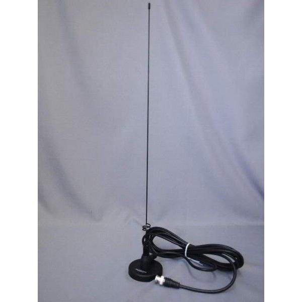 ●144/430MHz帯マグネットマウントアンテナ●アンテナコネクタがBNC用●全長：0.5m●重量:400g●利得:3.4dBi（430MHz）●耐入力:70W●インピーダンス:50Ω●同軸ケーブル:RG58C/U 4ｍ