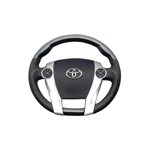 ■商品詳細適合車種:プリウス/プリウスPHV年式:2011/12-2015/12(平成23年12月-平成27年12月)型式:30系後期注意事項:GRSPORTS車は取付不可カラー:ブラックカーボン調×ダークグレーレザータイプ:ガングリップメ...