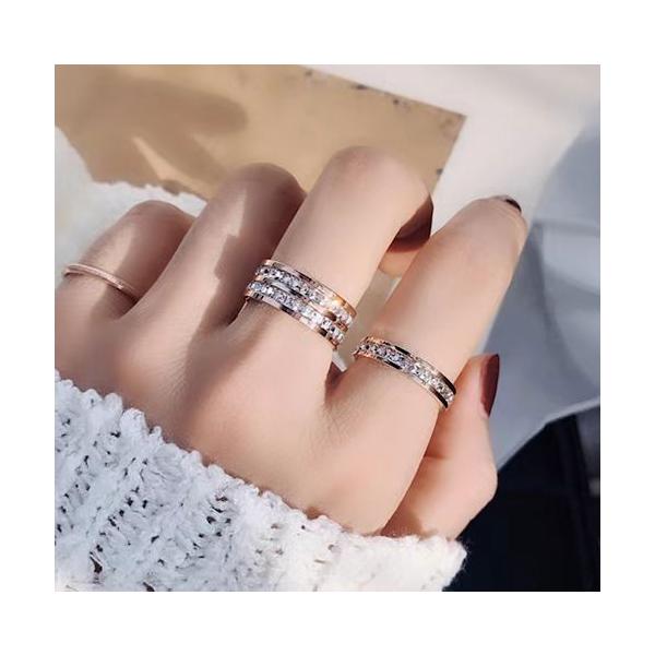 金属アレルギー防止、色持ちきれい　チタンは軽くて強く、錆びなくとっても着け心地のよい希少金属素材 きらきらダイヤリング プレゼント用最適 金属アレルギー対応 チタンリング ダイヤモンドキラキラ 指輪 きらきらリング 上品で存在感あるリングと...