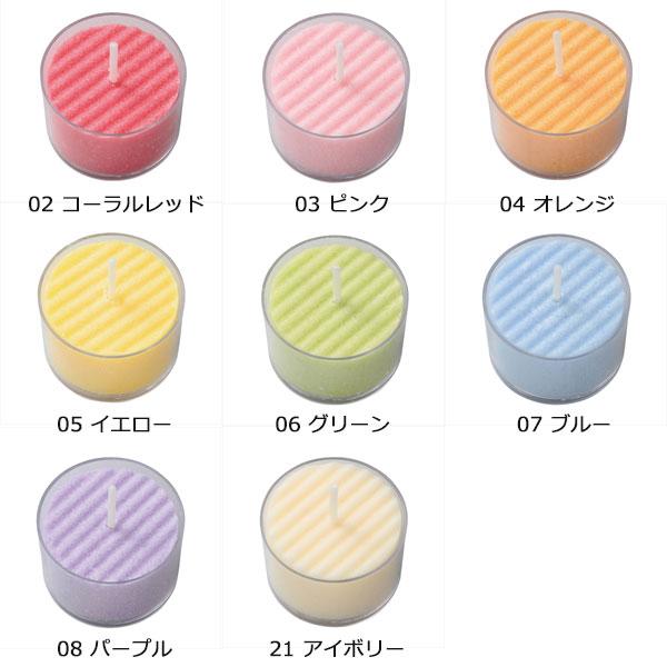 透明カップに入っているので容器全体から光が透け、クリアなガラス容器に入れてもカップの影が映りません。キャンドルホルダーはもちろんのこと、ご家庭にある容器に入れて、お手軽にお使いいただけます。無香料なのでお食事の時にテーブルで灯していただけま...