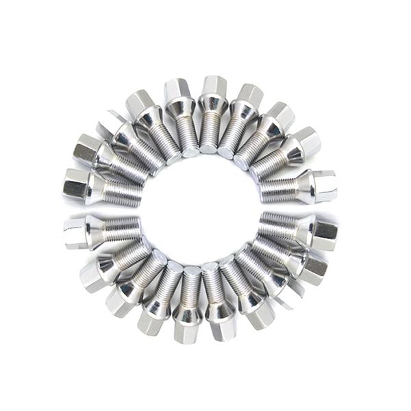 ・カラー：クロームメッキ(クロムメッキ)・ピッチ：P1.5・ボルト径：M14・首下：60mm・タイプ：60度・サイズ：HEX17mm◆セット内容：20個セット欧州車、輸入車用 ラグボルト 20個セットです。ホイールやスペーサー交換の際にオス...