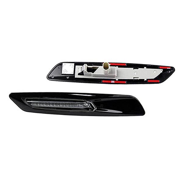 ■参考適合車種■・メーカー：BMW BM・車種：1シリーズ E87/E82/E88・カラー：ベースカラー：ブラックレンズカラー：スモークBMW Ｆ10ルック仕様 LEDサイドマーカー人気のF10ルック仕様で片側18連LED搭載となり純正より...