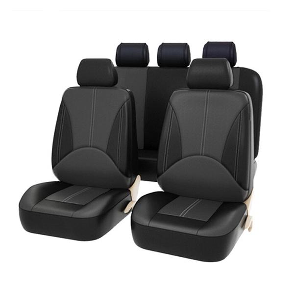 ■参考適合車種■・メーカー：三菱・車種：FTO DE3A・備考：・備考：リアシートは一体式で分割不可。・カラー：グレー・仕様：サイズ：フリーサイズ材質：ポリウレタンレザー◆セット内容：フロント 2席分　/　後部座席 2席分　/　ヘッドレスト...