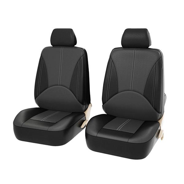 ■参考適合車種■・メーカー：ホンダ・車種：ステップワゴン RK系・カラー：グレー・仕様：サイズ：フリーサイズ材質：ポリウレタンレザー◆セット内容：フロント 2席分　/　ヘッドレスト 2個　/　固定フック詳細は以下をご確認ください。