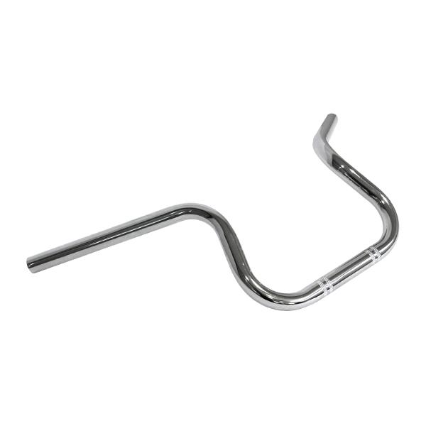 【参考適合車種】ヤマハ FRZ250 RZ250 XJ400 XJR400【カラー】メッキ【ハンドル径】22.2φ【ハンドル幅】約56cm世界的大ヒット 新ローリングしぼり ハンドル立ち上がりを極限まで絞り、激渋ルックスにドレスアップグリッ...