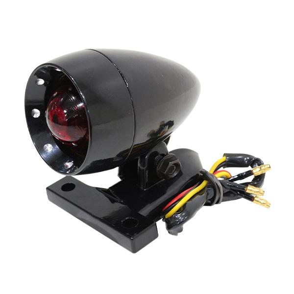 ・使用：●ビンテージスタイル　テールランプ×1●本体カラー：ブラック●素材：アルミ製●発光カラー：レッド●レンズカラー：レッド●レンズ素材：樹脂製●電圧：DC12V　S25Dハロゲン球●適合車種：汎用品　　　※汎用品となりますので、サイズ等...