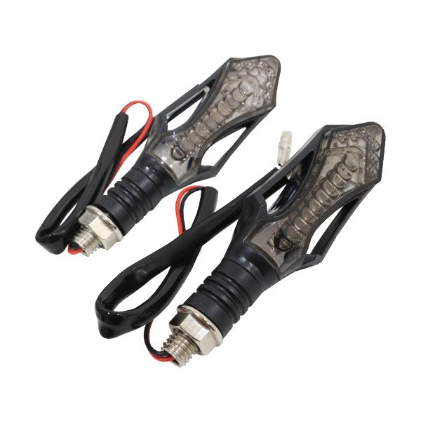 ・商品仕様：【適合車種】ゼファー モンキー MT-25 XJR400 GSX ZRX1200 SMC CBR1000RR CB400SF【対応電圧】DC12V【仕様】防水【レンズカラー】スモーク【LED数】12発(片側)【発光パターン】シー...
