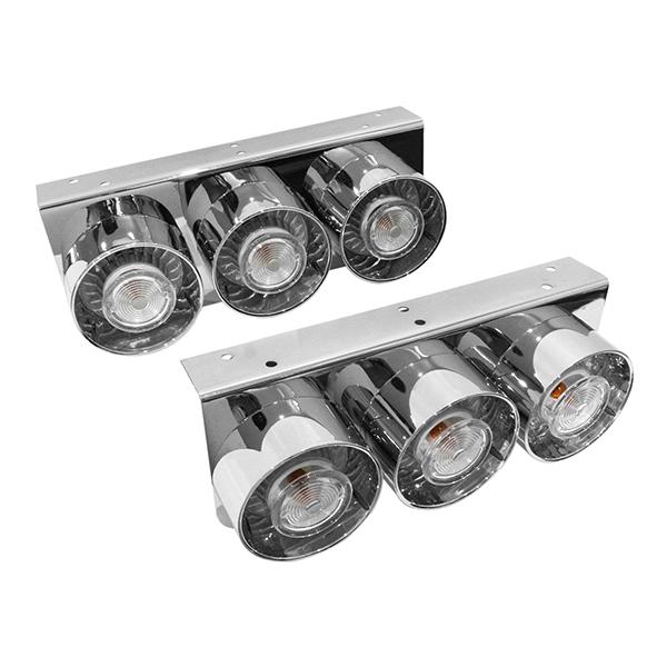 ・対応V数：24V車専用・サイズ：（約）長さ：430mm 高さ：173mm 奥行：175mm◆セット内容：本体×2(左右セット)24V　3連丸型　ロケットテールライト【オールクリアタイプ】左右セット汎用品になりますのでサイズが合えばどの車種...