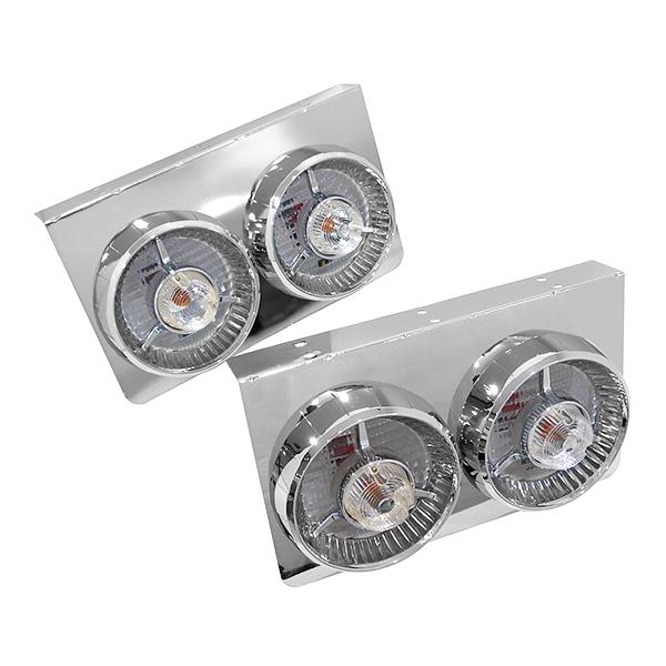 ・対応V数：24V車専用・サイズ：（約）長さ：420mm 高さ：255mm 出幅：185mm◆セット内容：本体×2(左右セット)汎用品になりますのでサイズが合えばどの車種にも装着可能です。取付簡単なL型ステー付です加工バンパーの方やレトロ仕...