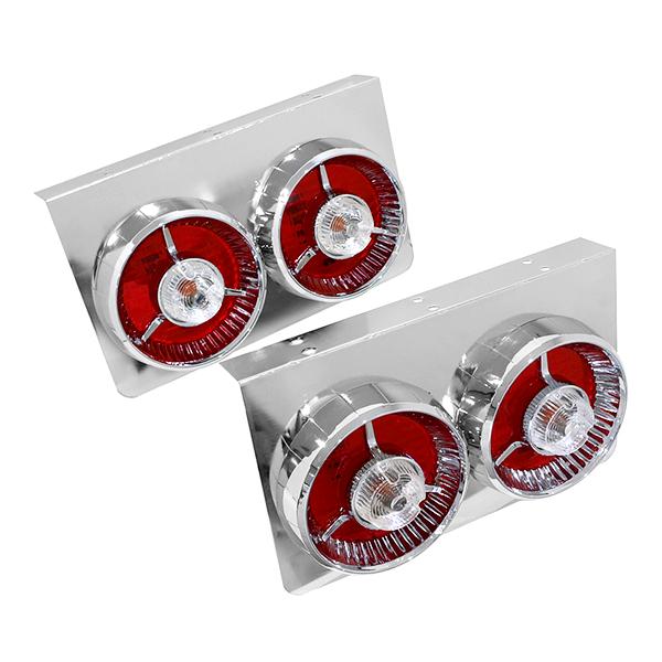 ・対応V数：24V車専用・サイズ：（約）長さ：420mm 高さ：255mm 出幅：185mm◆セット内容：本体×2(左右セット)汎用品になりますのでサイズが合えばどの車種にも装着可能です。取付簡単なL型ステー付です加工バンパーの方やレトロ仕...