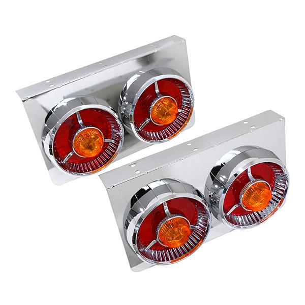 ・対応V数：24V車専用・サイズ：（約長さ：420mm 高さ：255mm 出幅：185mm◆セット内容：本体×2(左右セット)汎用品になりますのでサイズが合えばどの車種にも装着可能です。取付簡単なL型ステー付です加工バンパーの方やレトロ仕様...