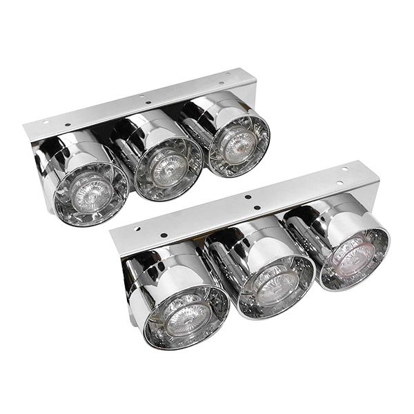 ■参考適合車種■・メーカー：汎用・対応V数：24V車専用・サイズ：（約）長さ：440mm 高さ：170mm 奥行：175mm◆セット内容：左右セット24V　3連丸型　ロケットテールライト【クリアタイプ】左右セット汎用品になりますのでサイズが...