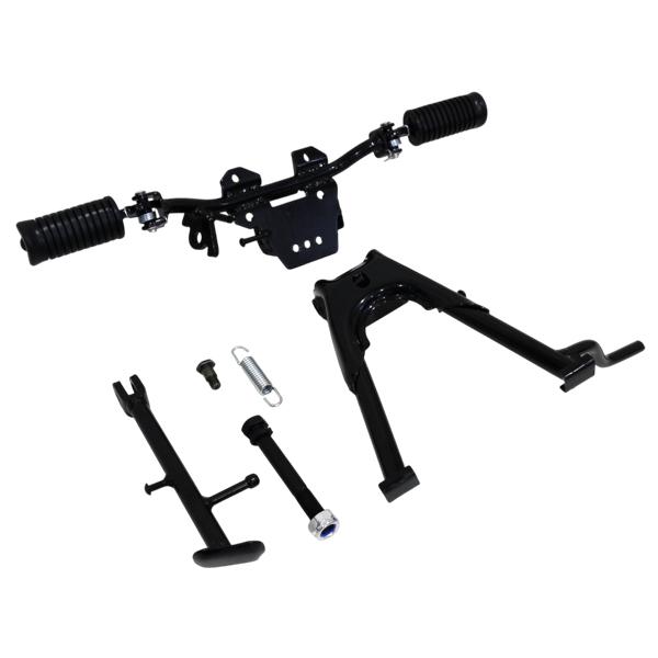 ・商品仕様：■対応車種シャリー　ダックス■カラーブラック■セット内容商品画像に記載シャリー ダックス センタースタンド サイドスタンド ステップシャリー ダックスに取り付け可能なステップとスタンドのセットです。サイドスタンドとセンタースタン...
