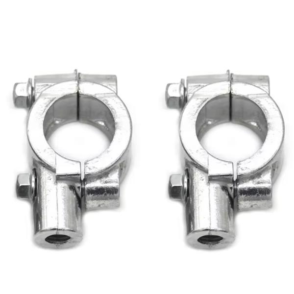・商品仕様：【カラー】メッキ【サイズ】正ネジ M10【ハンドル径】22.2mm■セット内容左右セット新品 M10 正ネジ クランプ ミラー ホルダー 22.2mm 2個 メッキマスターシリンダーの交換などでミラーホルダーの移設・増設が必要に...