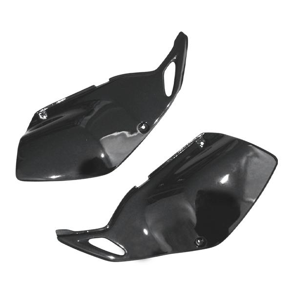・商品仕様：【適合車種】KLX250 Dトラッカー　250SB【年式】2001年〜2007年【カラー】ブラック/カーボン調※社外品になりますので、穴の位置ズレは保証外となっております。■セット内容サイドカバー左右セット×1新品 KLX250...