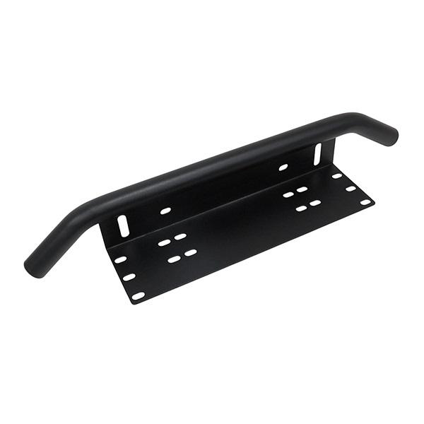 ・カラー：ブラック 黒・材質：アルミ・重量：590g◆セット内容：1個 取付金具付きパイプバンパーが付いておりますのでフォグライトとナンバープレートを一緒に取り付けできます。お好みのライトを装着してください！送料：送料無料 (沖縄・離島・一...