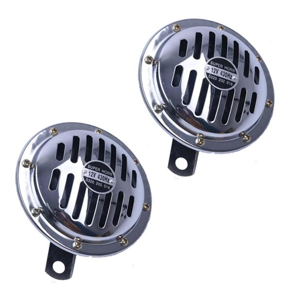 ・カラー：シルバー◆セット内容：2個セットベンツホーン ハイパワーホーン 2個セット旧ベンツホーンのような重低音が味わえます。12Ｖ用 Hi430Hz Low320Hz交換、補修用にオススメです。HIGH：430HzLOW：320Hz■送料...