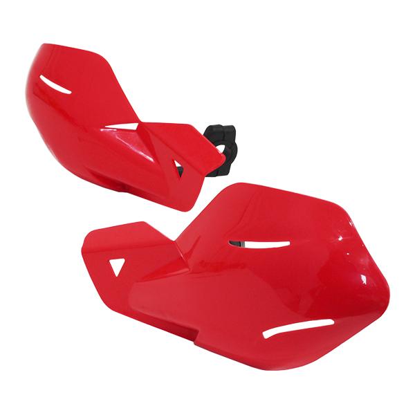 ■商品詳細■・商品仕様：【参考適合車種】XTZ125E WR125R TT250R DT250 AG200【カラー】レッド【サイズ】全長 約240mm高さ 約118mm※ハンドルサイズ22.2mm以外のハンドルバーには装着出来ません。※輸入...