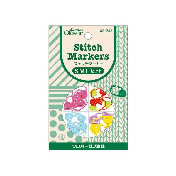 使いやすいモコモコ形状のマーカーです。すべてのサイズが1度に揃う、お買い求めやすいセットです！段数のカウントや編み方が変わるポイントなど、目印を付けたい編み目にかけて使います。セット内容は、ステッチマーカー〈S〉10コ、ステッチマーカー〈M...