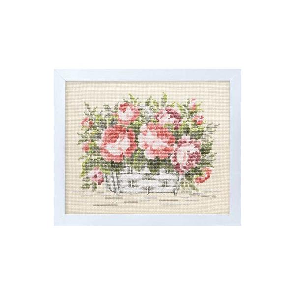 <出来上がり寸法>額外径：縦35.1cmx横41.8cm、額内径：縦29.7cmx横36.4cm<デザイン>オノエ・メグミ<キット内容>25番ししゅう糸No.3000布 ジャバクロス中目(ベージュ)クロス...