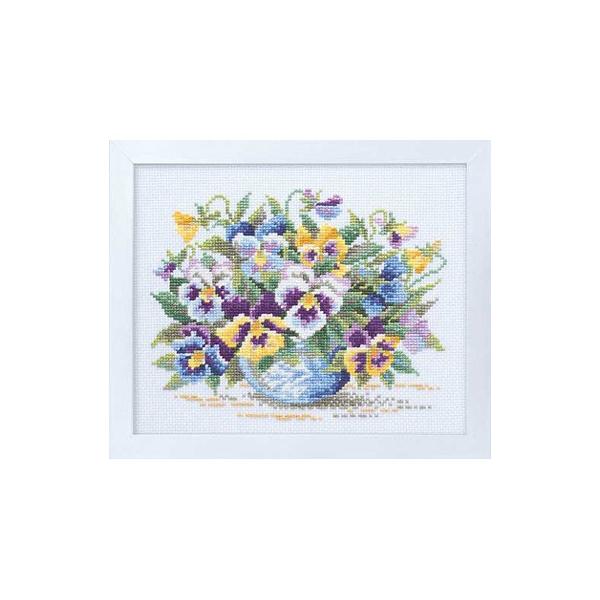 <出来上がり寸法>額外径：縦35.1cmx横41.8cm、額内径：縦29.7cmx横36.4cm<デザイン>オノエ・メグミ<キット内容>25番ししゅう糸No.3000布 ジャバクロス中目(白)クロス針カラ...