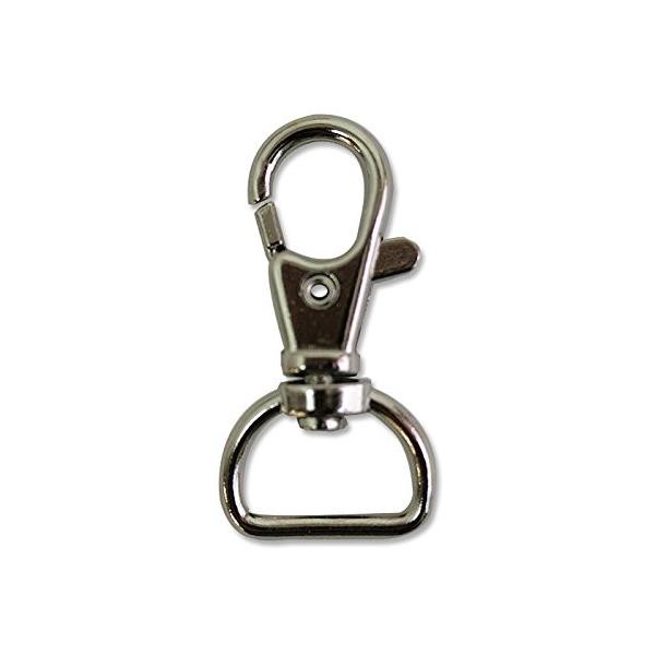 ・内径：1.6x4.2cm・素材：ダイキャスト・10個入アウトドアバッグやカジュアルタイプのバッグ等に使われています。Dカンや角カンと組み合わせて、着脱自在に引っ掛ける事が出来ます。パーツの組み合わせによりデザインも機能も満足！！