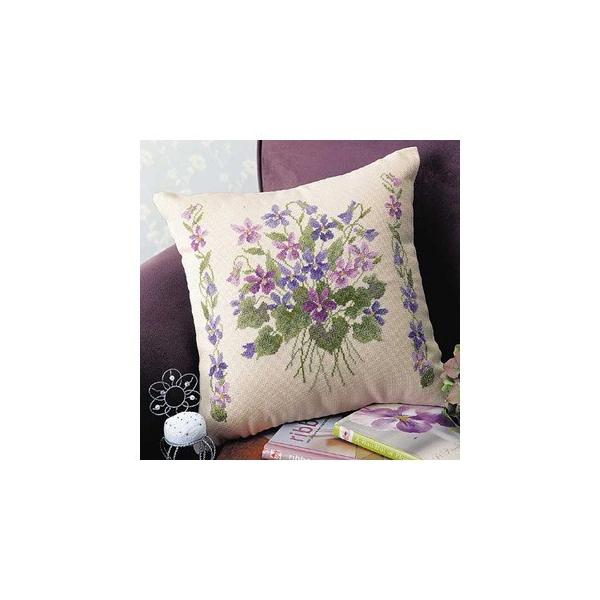 <出来上がり寸法>縦35cmx横35cm<デザイン>オノエ・メグミ<キット内容>25番ししゅう糸No.3800布 アイーダ(ベージュ)ファスナークロス針カラー図案付説明書<打込目数>14カウン...