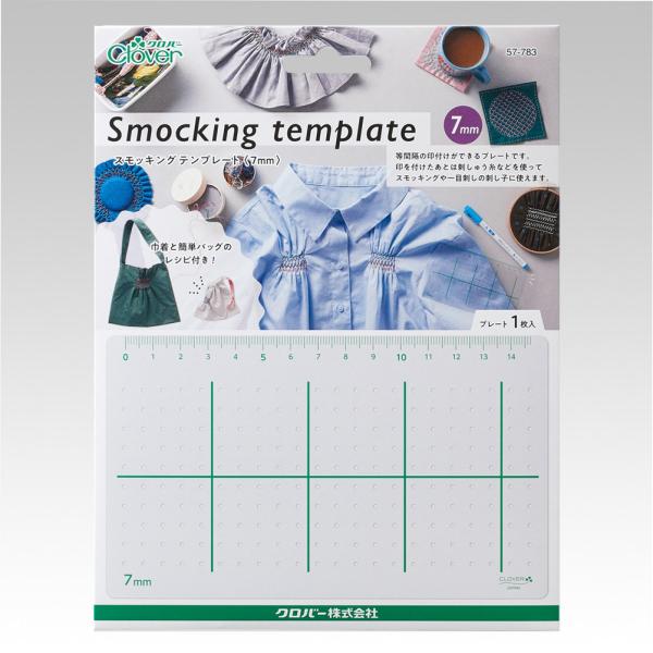 スモッキングのステッチ前に正確なしるしを付けるプレート。印をつけた後は刺しゅう糸などを使ってスモッキングや、一目刺しの刺し子などに使えます。ドットのしるしを付けてから、お好みのステッチを選んで刺しゅう糸などを使いスモッキングや一目刺しの刺し...