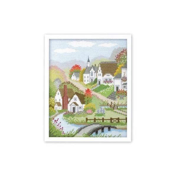 ヨーロッパへの旅の記憶を、季節ごとに表現しました。越智通子の美しく繊細な世界をお楽しみください。<出来上がり寸法>額外径：縦32cmx25.9cm、額内径：縦29.5cmx23.4cm<デザイン>越智通子<キッ...